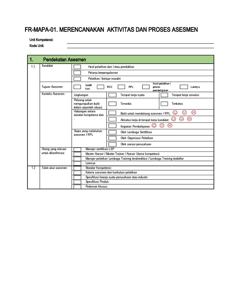 Fr-Mapa-01. Merencanakan Aktivitas Dan Proses Asesmen | PDF