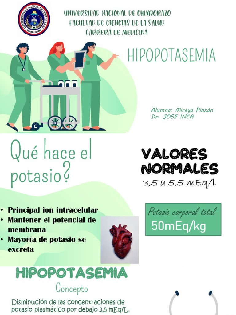 HIPOPOTASEMIA | PDF | Potasio | Química