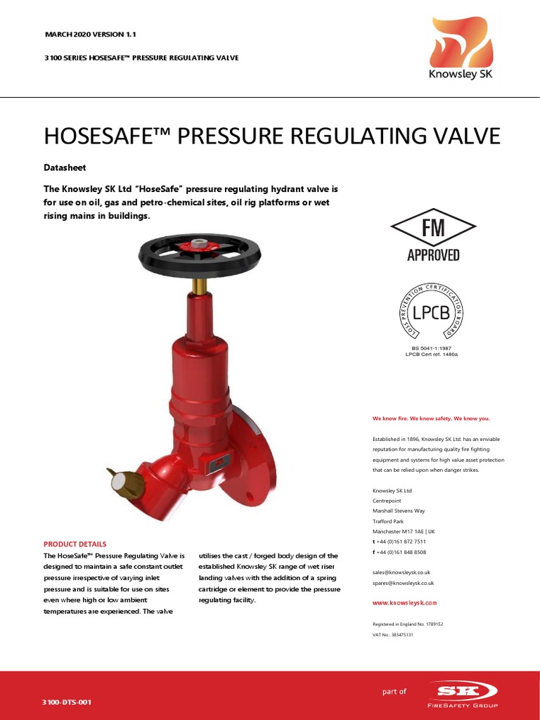 HoseSafe Pressure Regulating Valve Data Sheet | Download Free PDF ...
