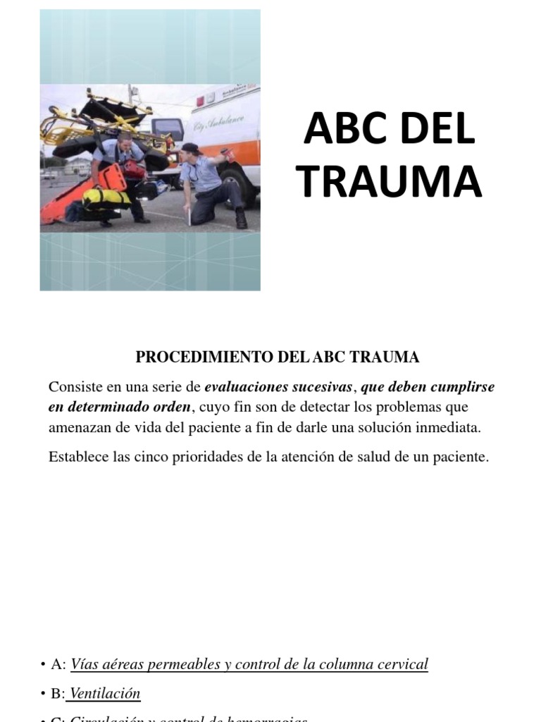 ABC Del Trauma | PDF | Reanimación cardiopulmonar | Enfermedades y ...