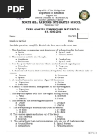 Science 10 3rd Quarter Exam | PDF | Messenger Rna | Ribosome