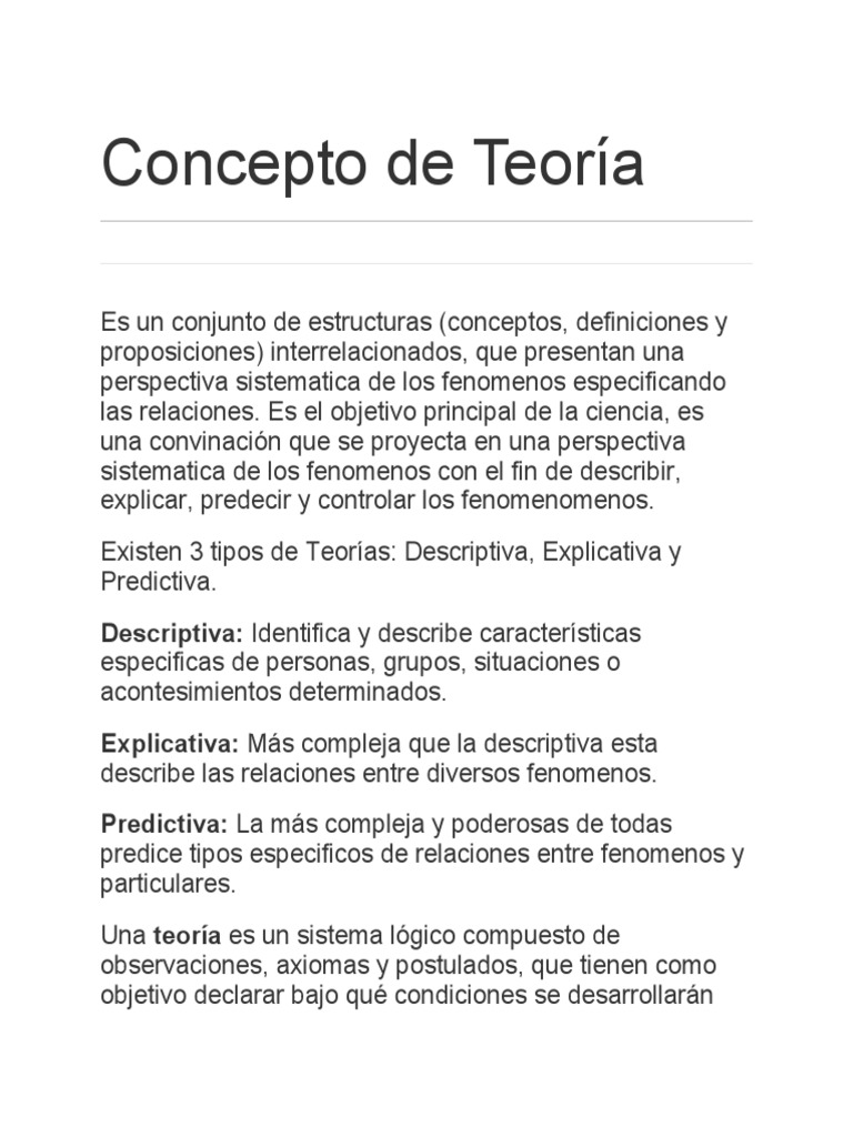 Tipos de Teoria | PDF