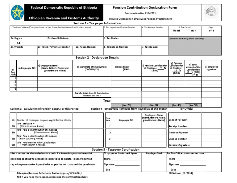 Federal Democratic Republic of Ethiopia Ethiopian Revenue and Customs ...
