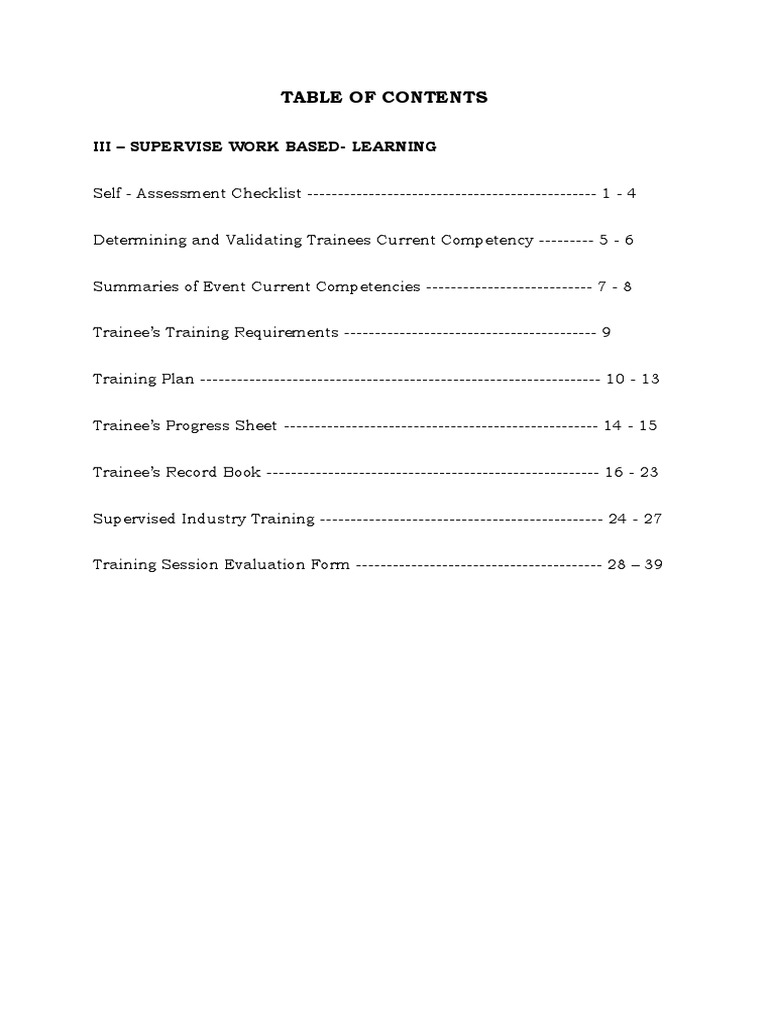 Supervise Table of Contents | PDF