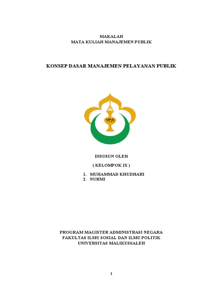 Manajemen Pelayanan Publik | PDF