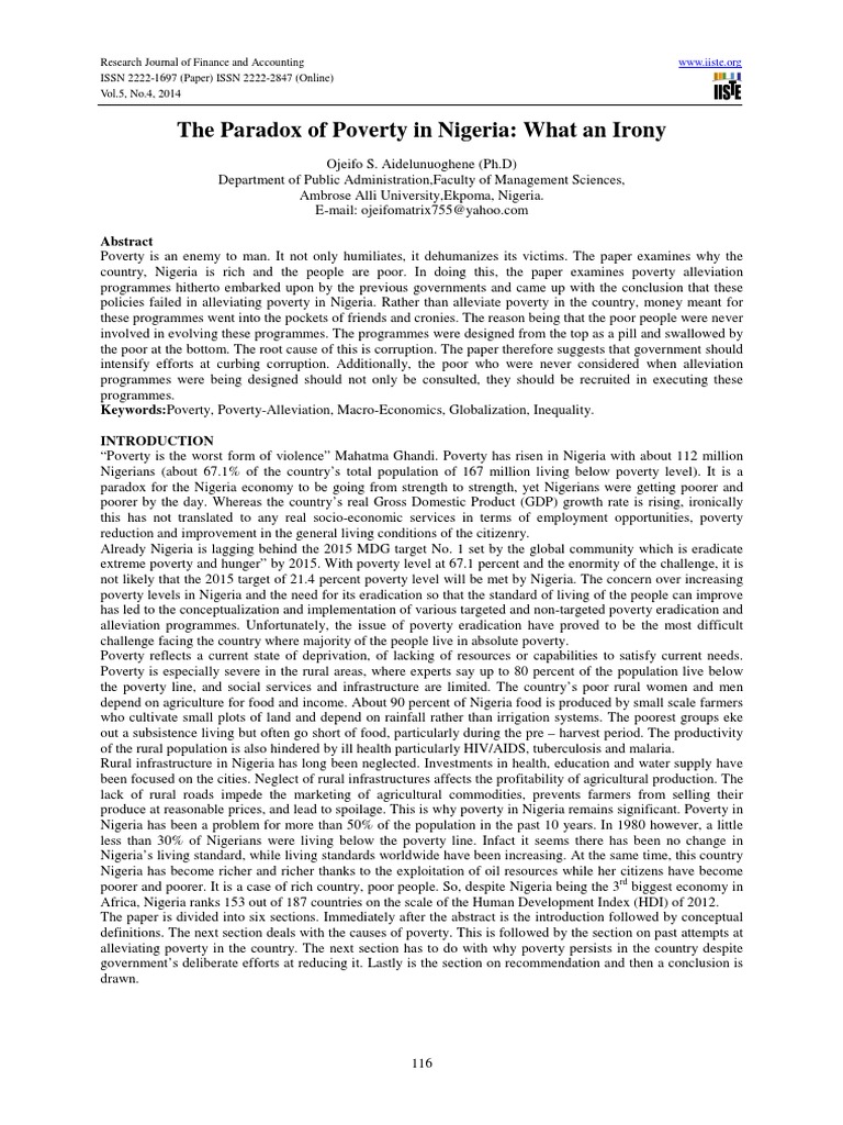 IISTE International Journals 2014 Editio | PDF | Poverty | Poverty ...