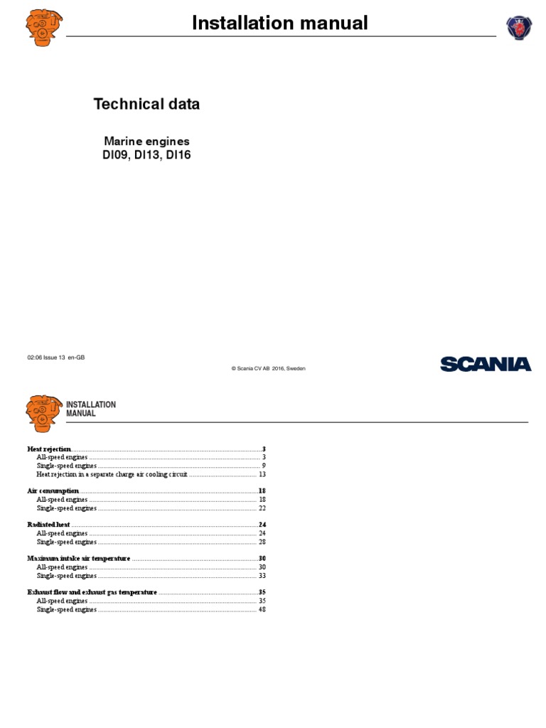 Scania Technical Data - Issue-13 | PDF | Engines | Horsepower