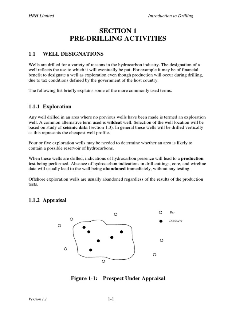 Section01 Pre-Drilling Activities | Hydrocarbon Exploration | Petroleum ...