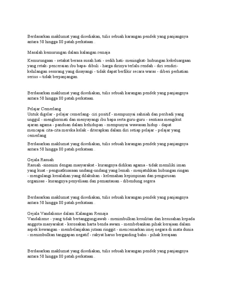 Latihan Karangan Pendek Pdf