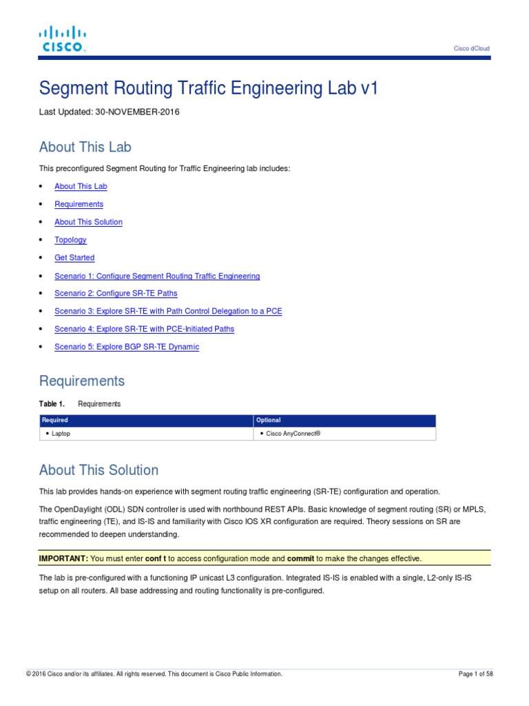Segment Routing Traffic Eng v1 | PDF | Networking | Multiprotocol Label Switching