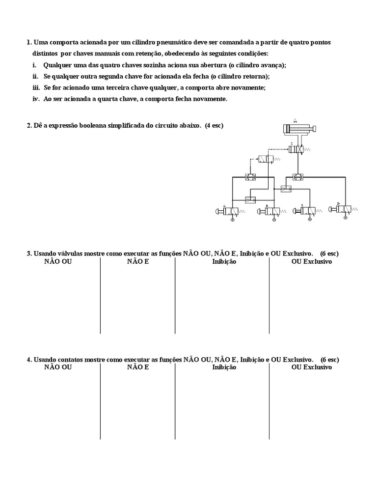 Exercicios de Circuitos Combinacionais | PDF