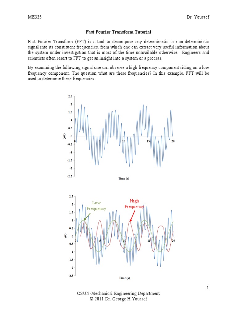 Fast Fourier Transform Tutorial: Low Frequency | PDF | Fourier Analysis ...