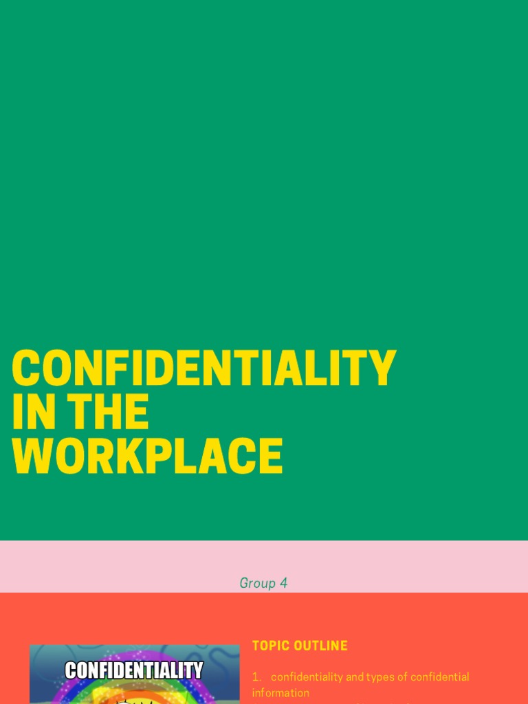 Confidentiality in The Workplace | PDF | Confidentiality | Employment
