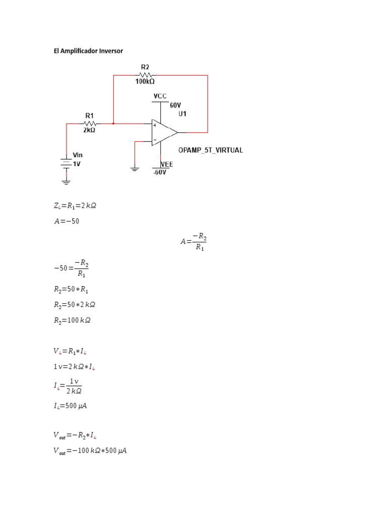 El Amplificador Inversor y No-Inversor | PDF