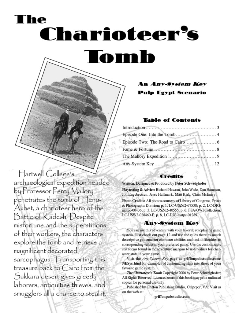 Pulp Egypt - The Charioteer's Tomb | PDF | Cavalry | Archaeology