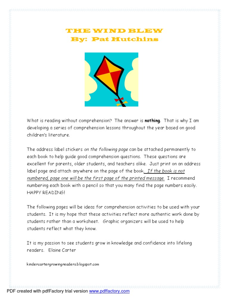 The Wind Blew PDF | PDF | Reading Comprehension | Books