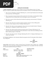 Affidavit of Authentication for Screenshots | PDF | Affidavit | Civil ...