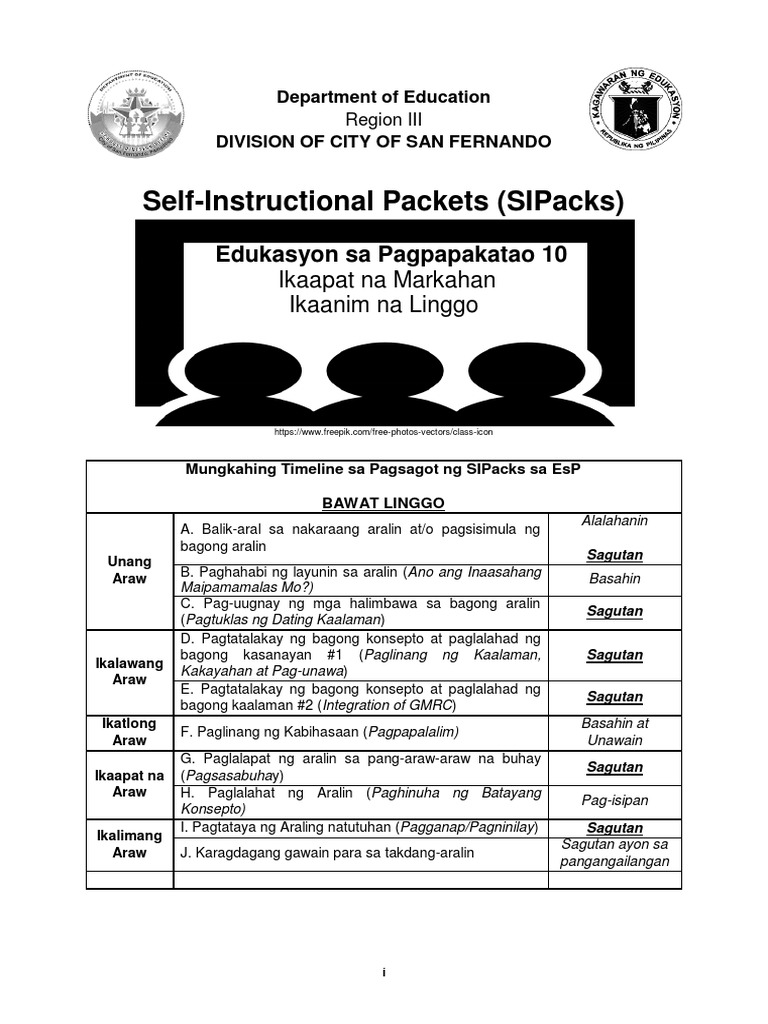 EsP 10 Q4 Week 6 SIPacks - CSFP | PDF