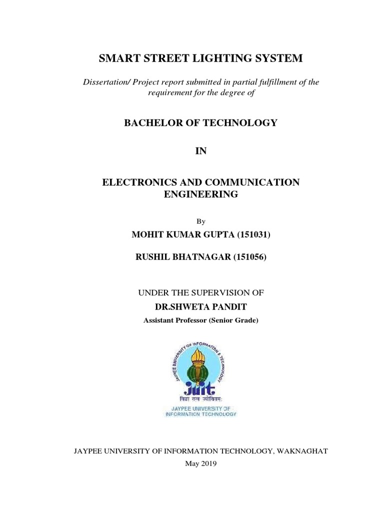 Smart Street Lighting System | PDF | Infrared | Arduino