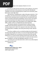2025 Graduation Message from DepEd Secretary | PDF