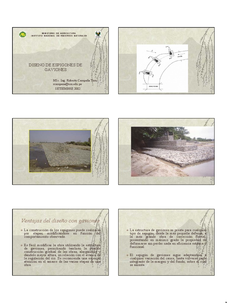 7 Espigones de Gaviones | PDF | Río | Fundación (Ingeniería)