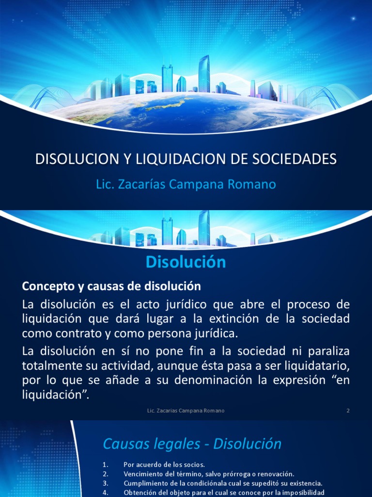 Disolucion y Liquidacion de Sociedades ZCR | PDF | Sociedad de responsabilidad limitada | Business