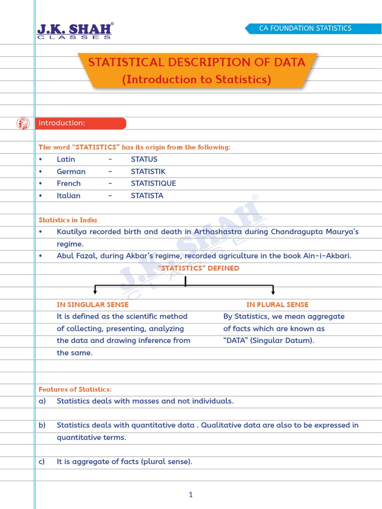 Introduction To Statistics | PDF | Histogram | Statistics