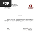 Model Cerere Învoire | PDF