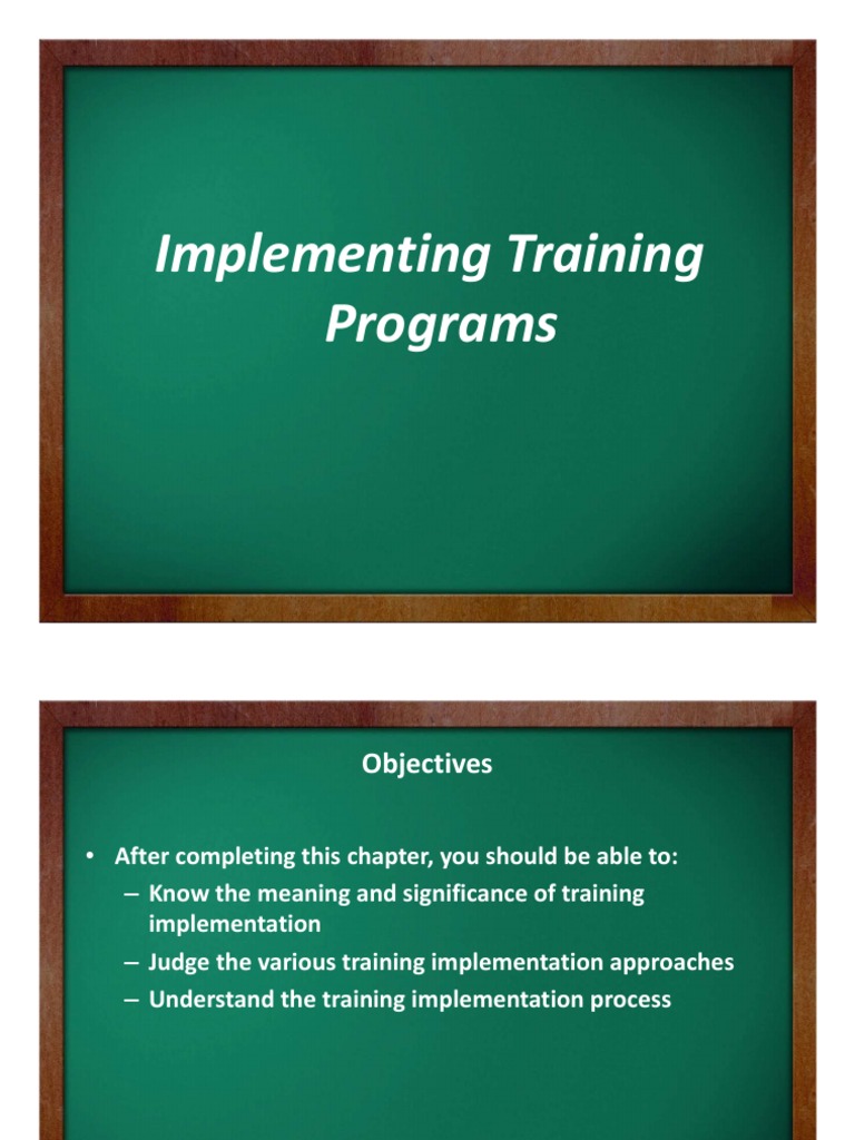06.2 - Implementing Training Programs | PDF | Outsourcing | Cognition