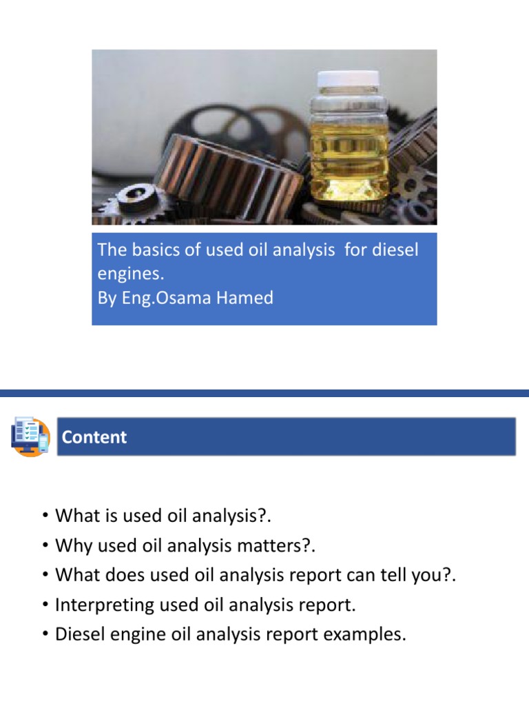 Used Oil Analysis | PDF | Lubricant | Motor Oil