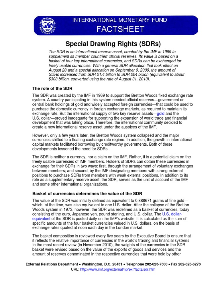 IMF Special Drawing Rights | Download Free PDF | Special Drawing Rights ...