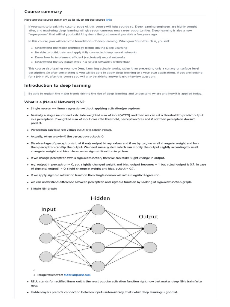 Deep Learning by Andrew NG | PDF | Artificial Neural Network | Deep ...