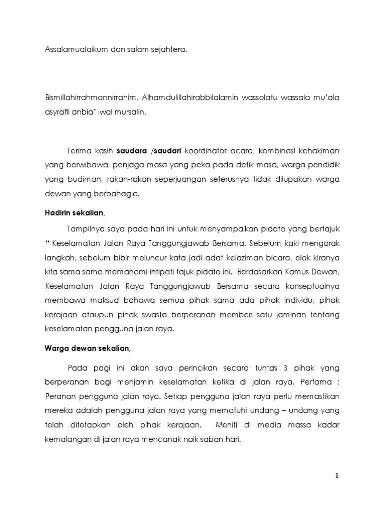 Keselamatan Jalan Raya Tanggungjawab Bersama 1 | PDF | Teknologi & Rekayasa