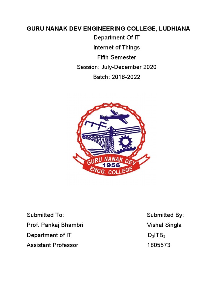 IoT 2nd Assignment | PDF | Computer Network | Internet Of Things
