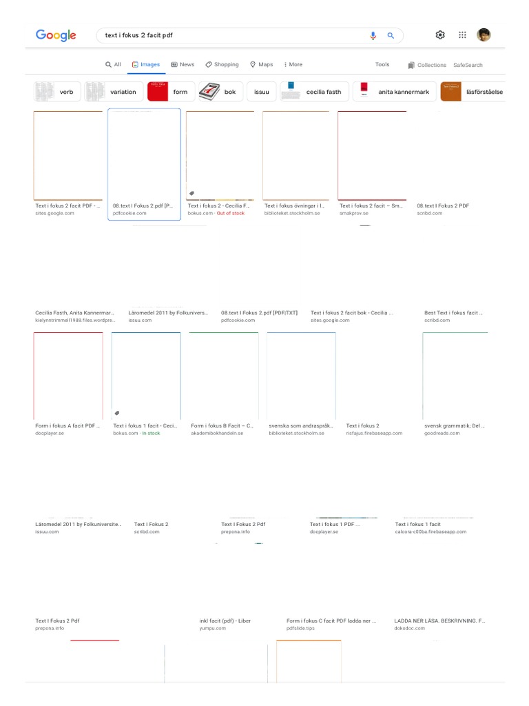 Text I Fokus 2 Facit PDF: Verb Variation Form Bok Issuu Cecilia Fasth Anita Kannermark ...