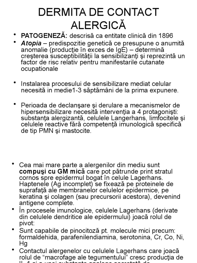 Dermita de Contact Alergica | PDF