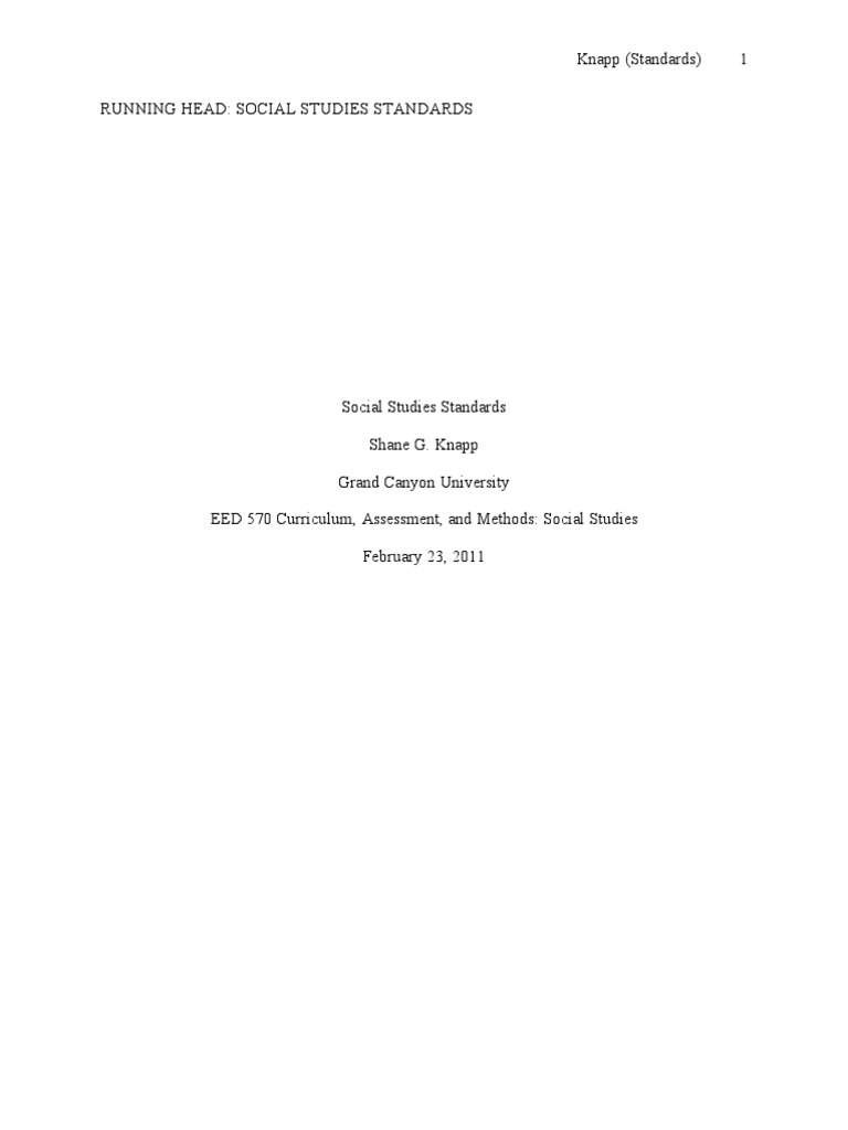 Module 1 SS Standards | PDF | Websites | Interdisciplinarity