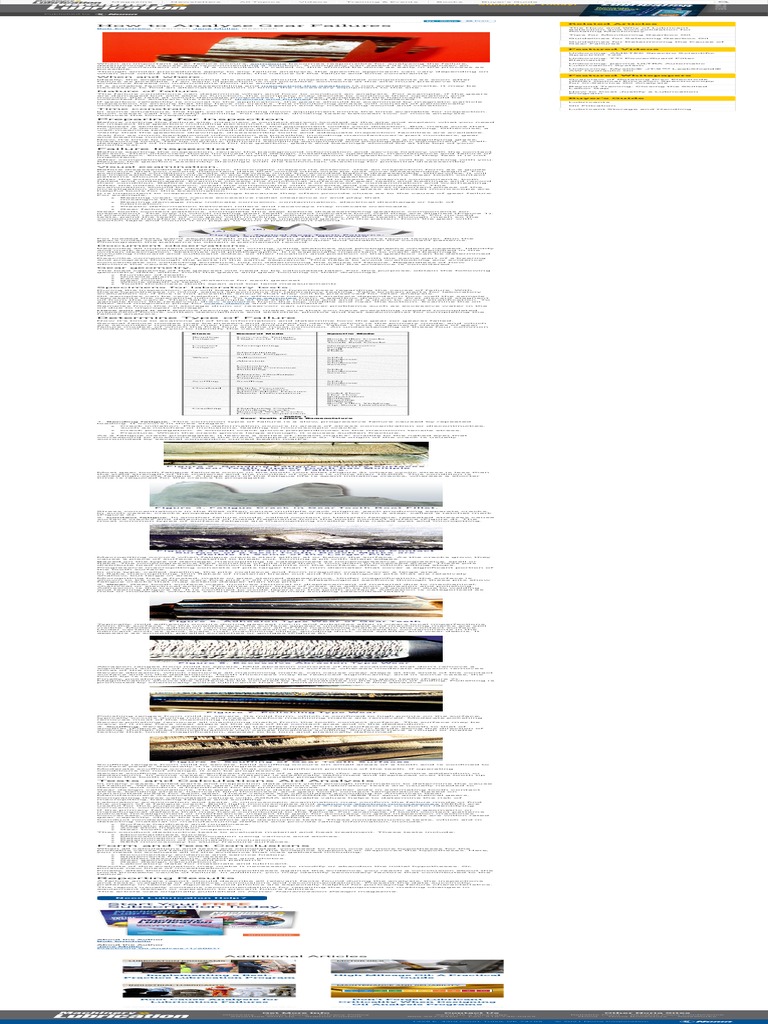 How To Analyze Gear Failures | Download Free PDF | Fracture | Fatigue ...