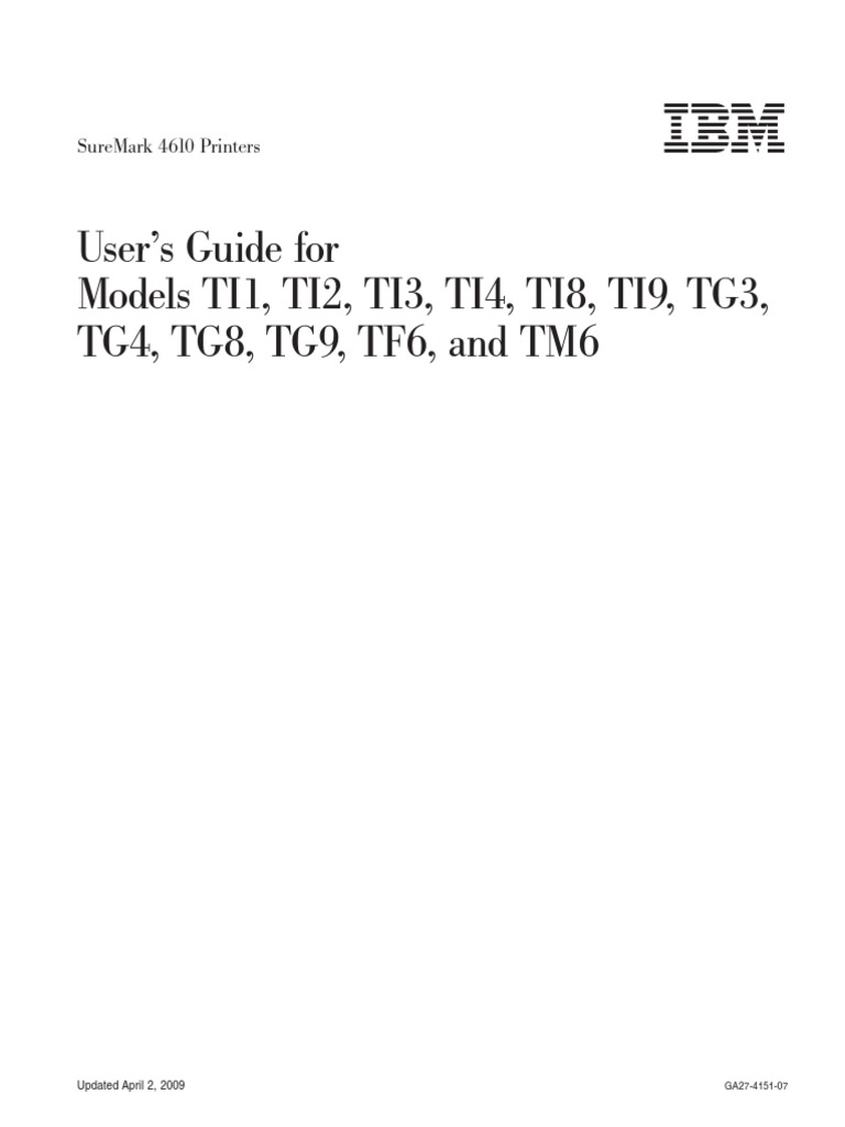 User's Guide For Models TI1, TI2, TI3, TI4, TI8, TI9, TG3, TG4, TG8, TG9, TF6, and TM6 | PDF ...