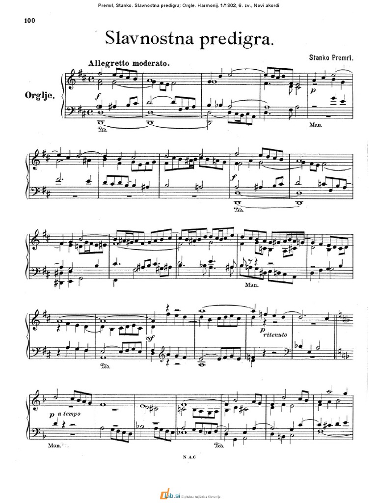 Slavnostna Predigra-Premrl | PDF