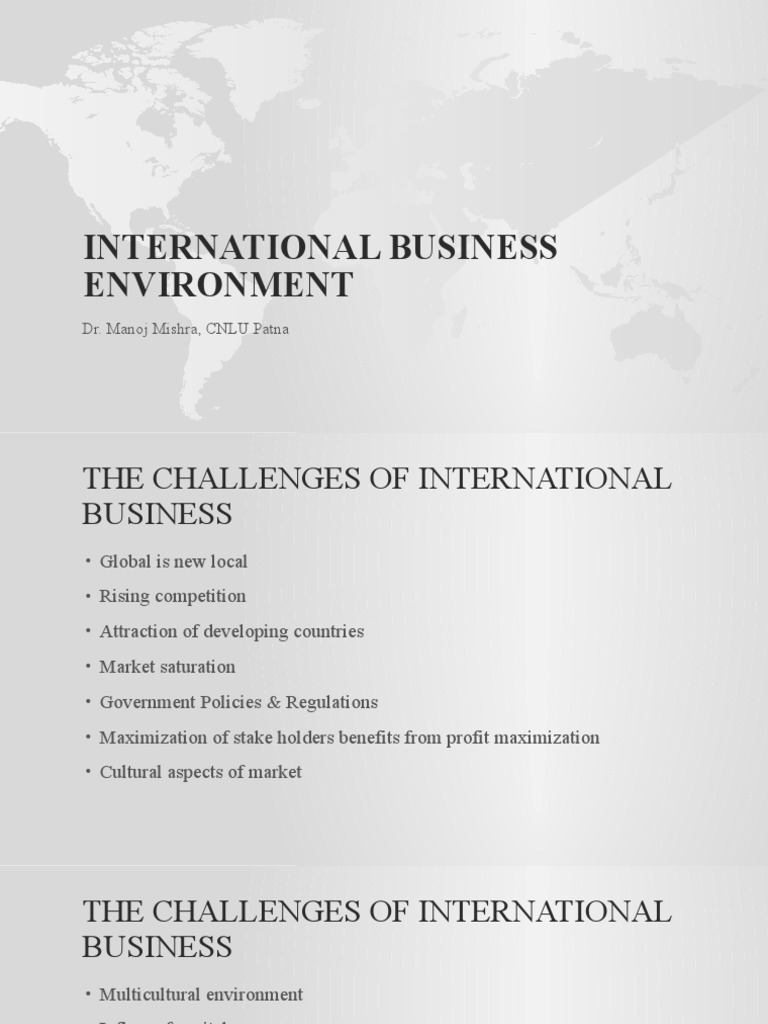 International Business Environment | Download Free PDF | Multinational ...
