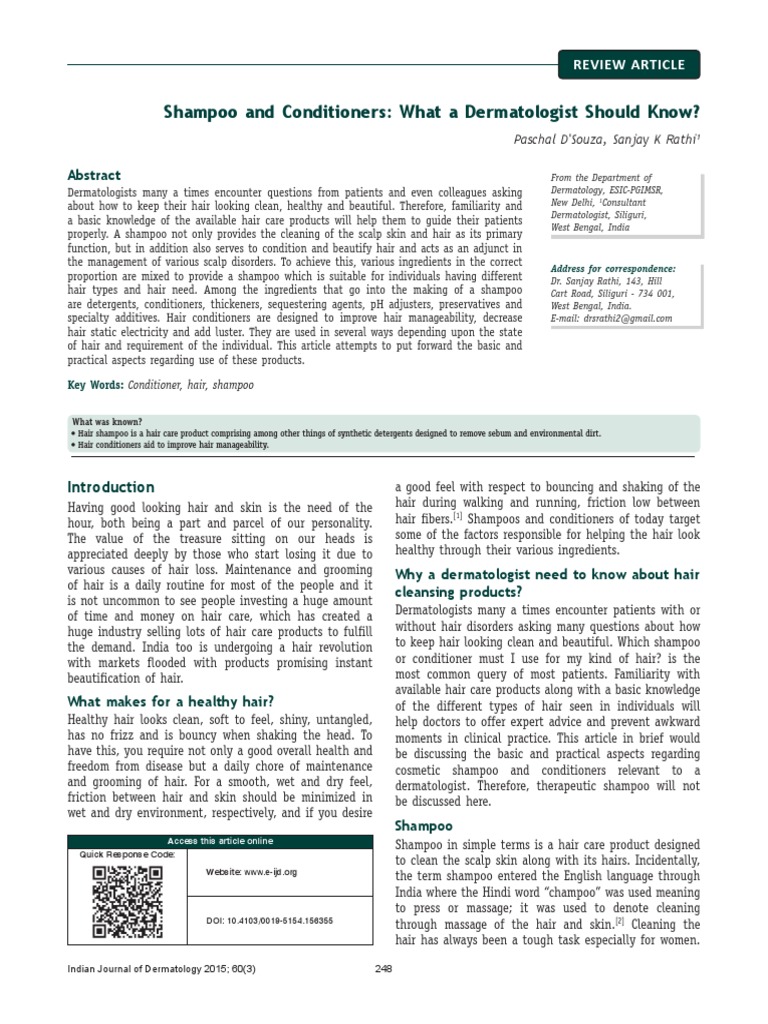 Types of Shampoo | PDF | Shampoo | Surfactant