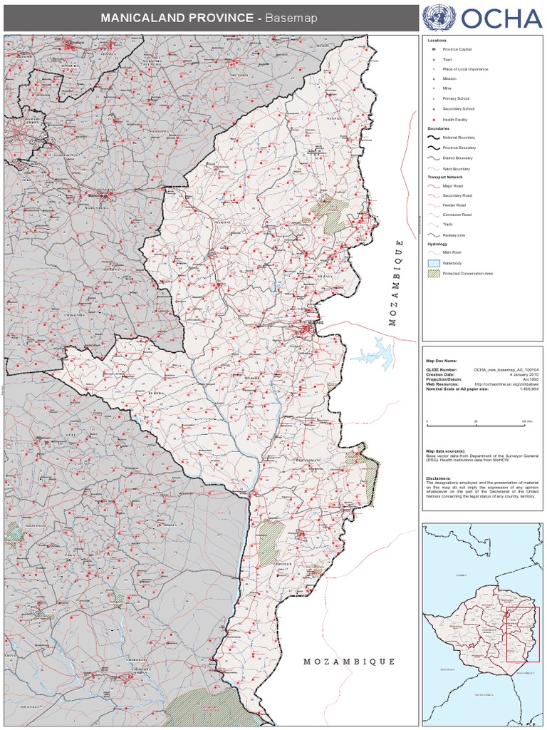 Manicaland Province - Basemap: Mozambique | PDF | Stars | Stellar Groupings