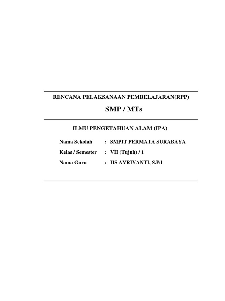 RPP Microteaching | PDF