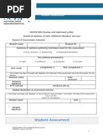 CHCECE037 Assessment Task 2 Placement Project | PDF | Experience | Learning