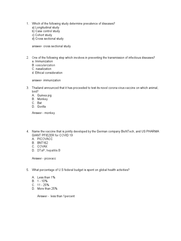 Which of The Following Study Determine Prevalence of Diseases | PDF