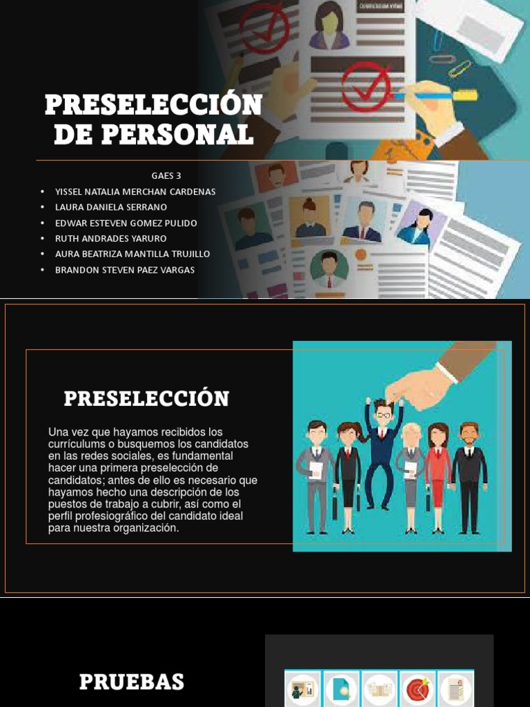 Preselección de Personal | Descargar gratis PDF | Gestión de recursos ...
