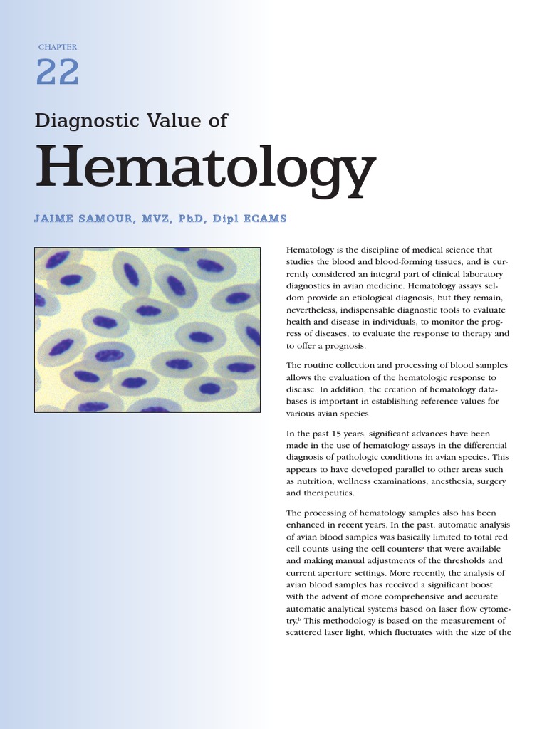14 Diagnostic Value of Hematology | PDF | Medical Diagnosis | Red Blood ...
