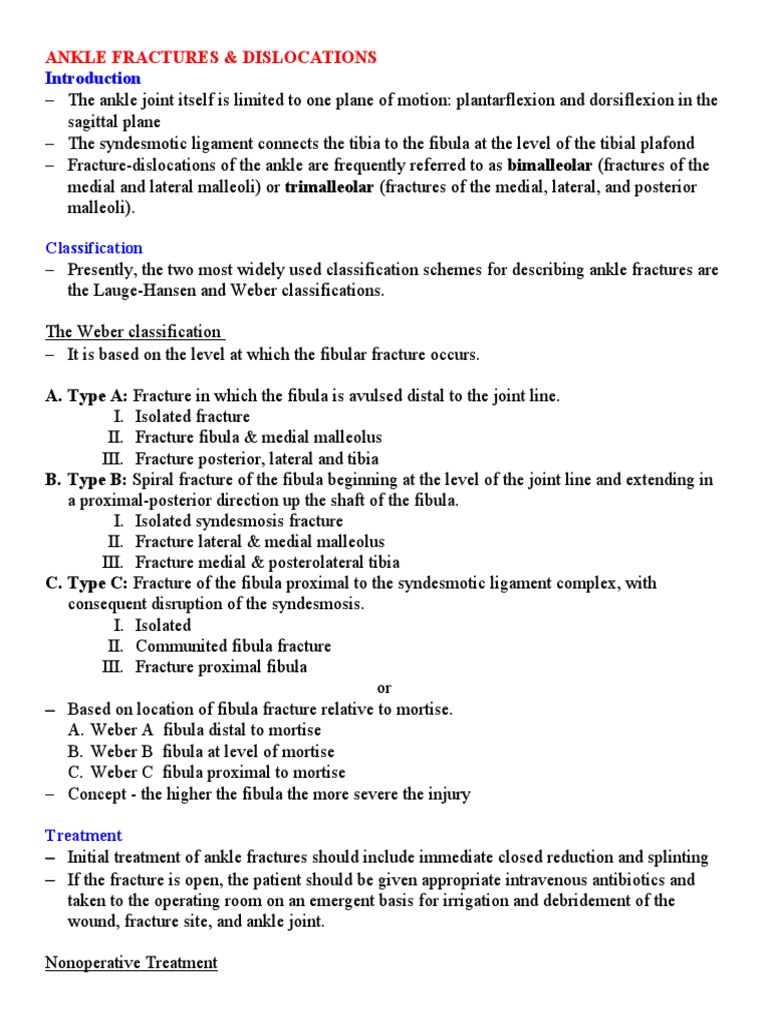 Ankle Fractures & Dislocations | PDF | Ankle | Lower Limb Anatomy
