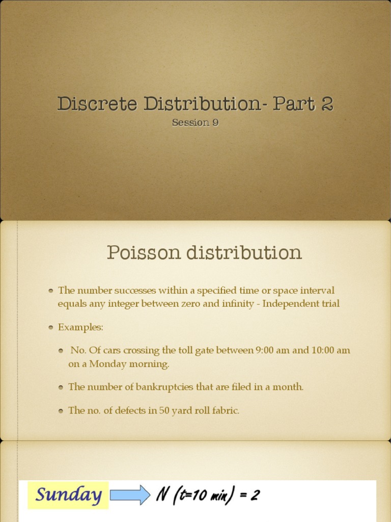Poisson distribution probabilities and applications | PDF | Teaching ...